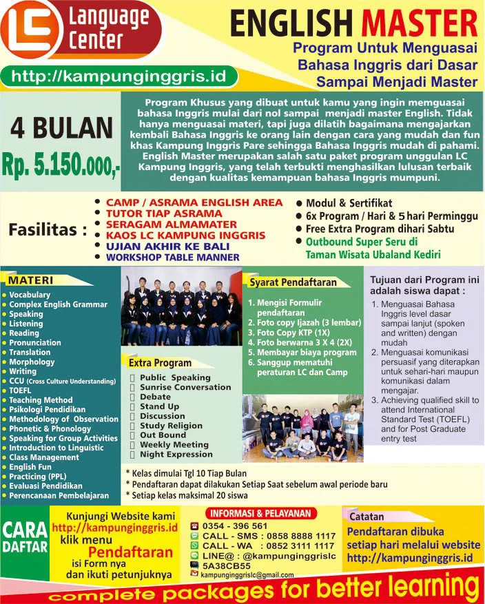 Offline Pare - Toefl Mastery - Kampung Inggris LC Pare