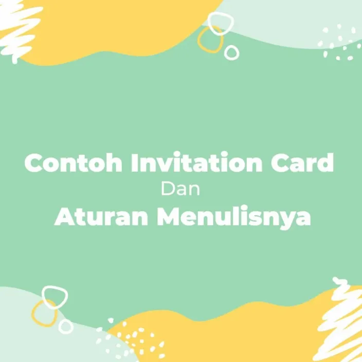 Contoh Invitation Card Formal